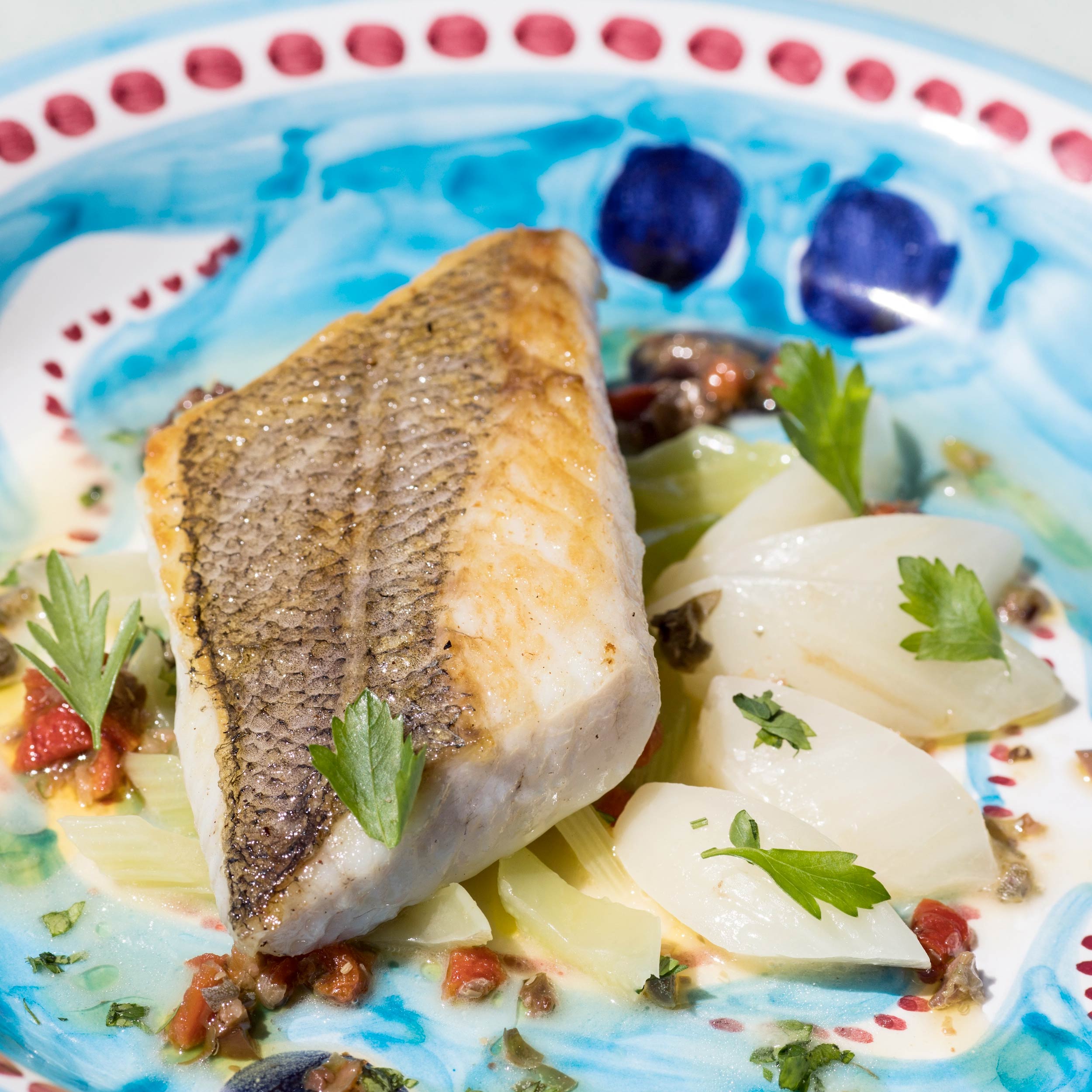 Recipe: Cod with Fennel, Celery and Mediterranean Pesto - Le Sirenuse ...